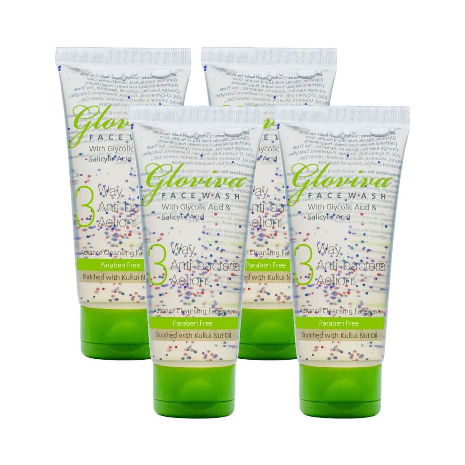Buy GLOVIVA 3 WAY ANTIBACTERIAL FACE WASH 100 ML | SALICYLIC ACID 0.5 % ...