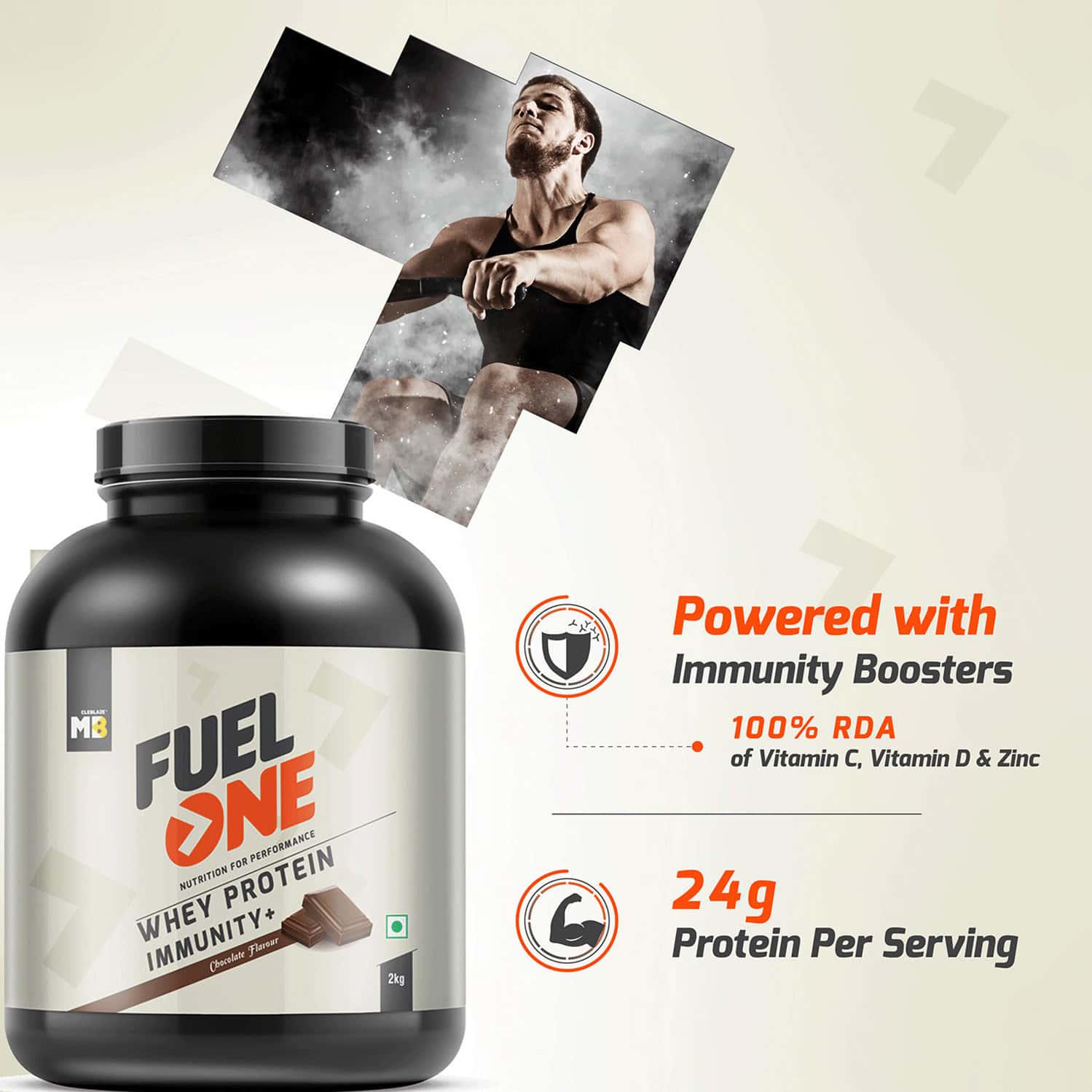 Buy MUSCLEBLAZE FUEL ONE WHEY PROTEIN, 24 G PROTEIN & 5.29 G BCAA ...