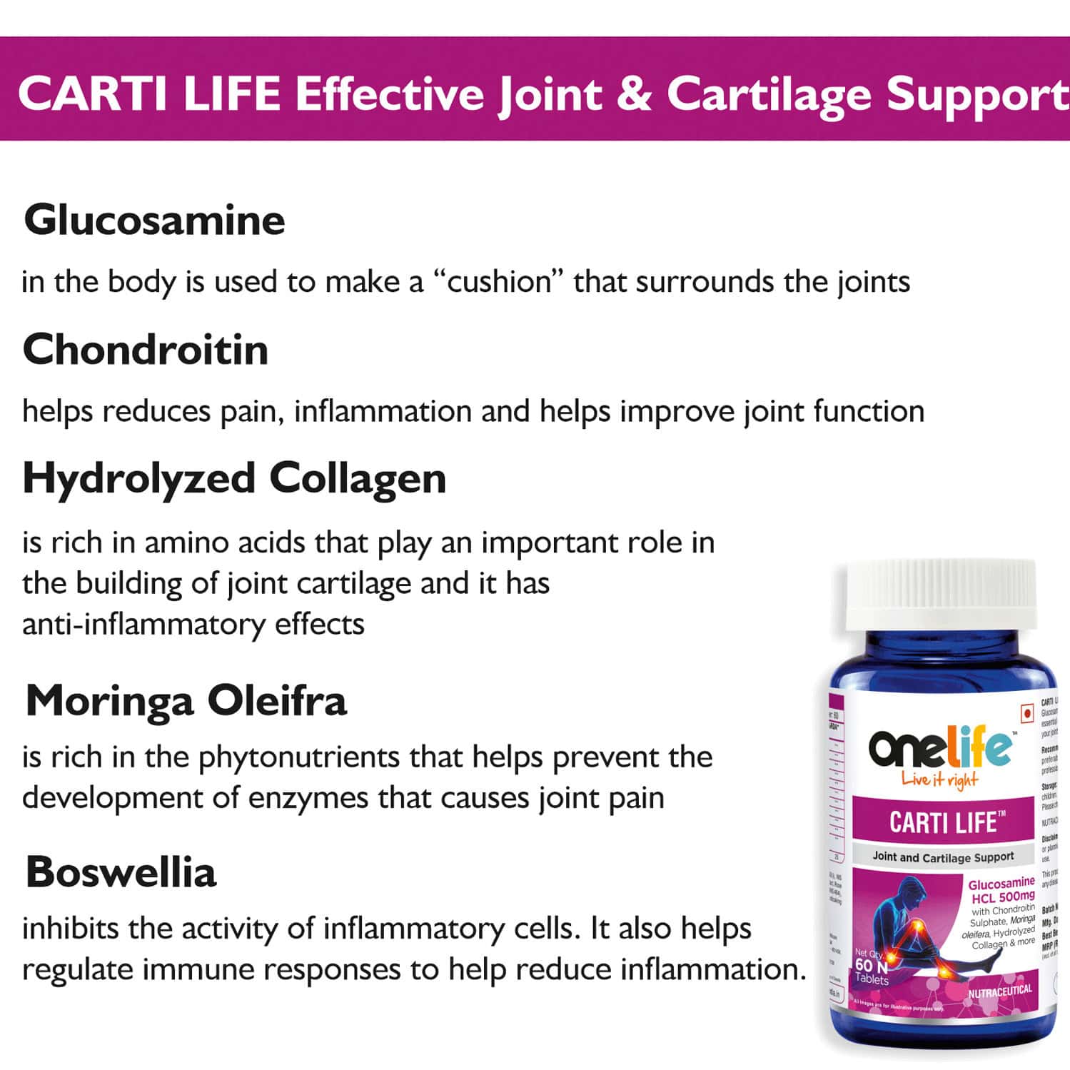 Buy ONELIFE CARTI LIFE - 60 TABLETS Online & Get Upto 60% OFF at PharmEasy