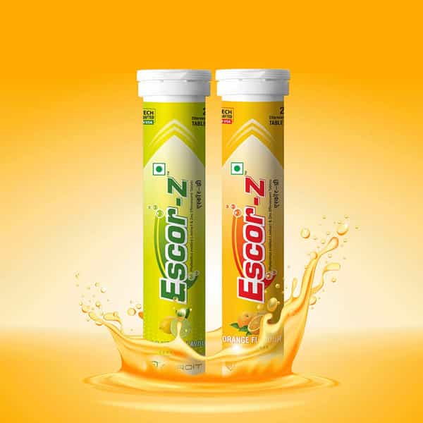 Buy ESCOR-Z EFFERVESCENT TABLETS|LIME & LEMON AND ORANGE FLAVOR |COMBO ...