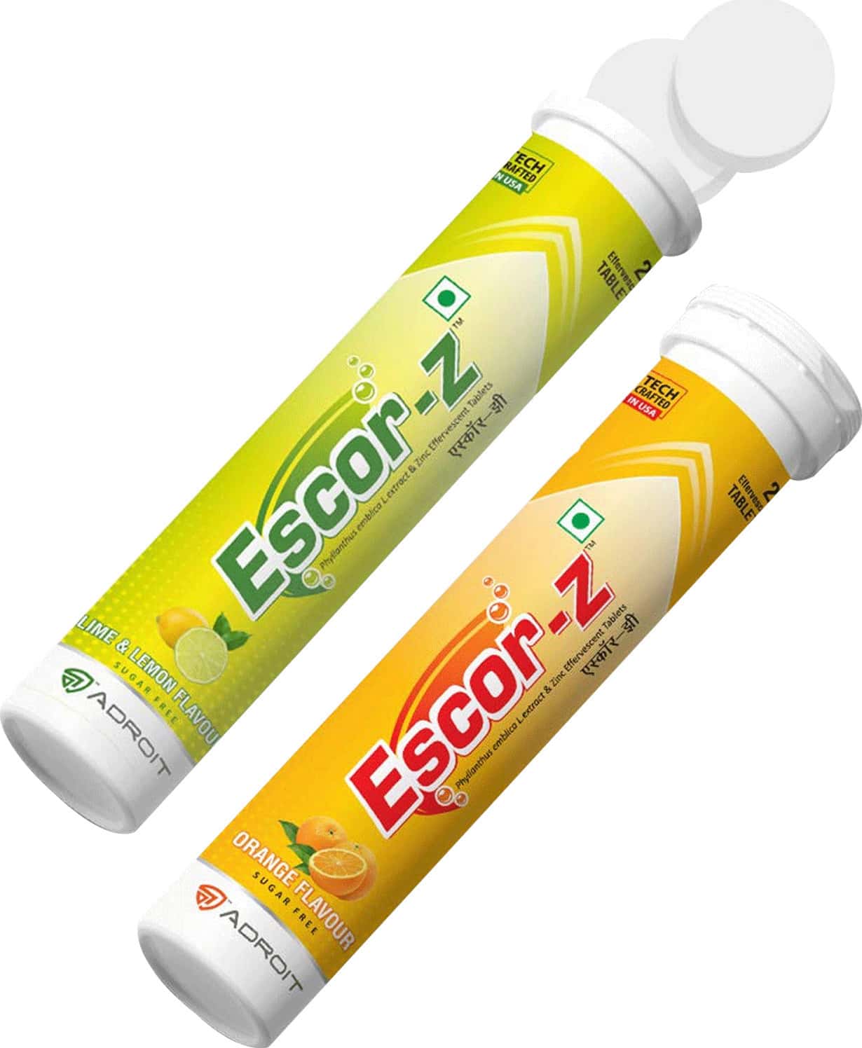 Buy ESCOR-Z EFFERVESCENT TABLETS|LIME & LEMON AND ORANGE FLAVOR |COMBO ...