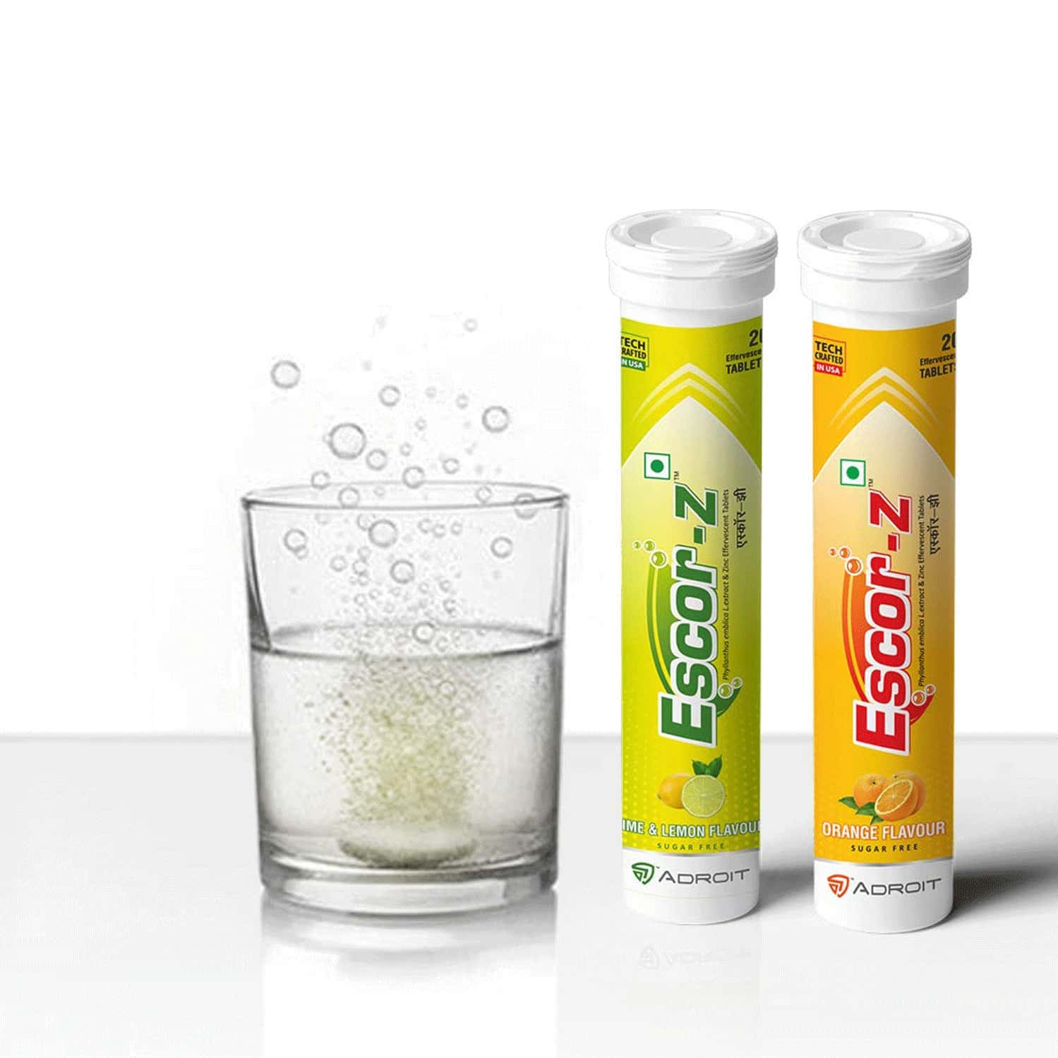 Buy ESCOR-Z EFFERVESCENT TABLETS|LIME & LEMON AND ORANGE FLAVOR |COMBO ...