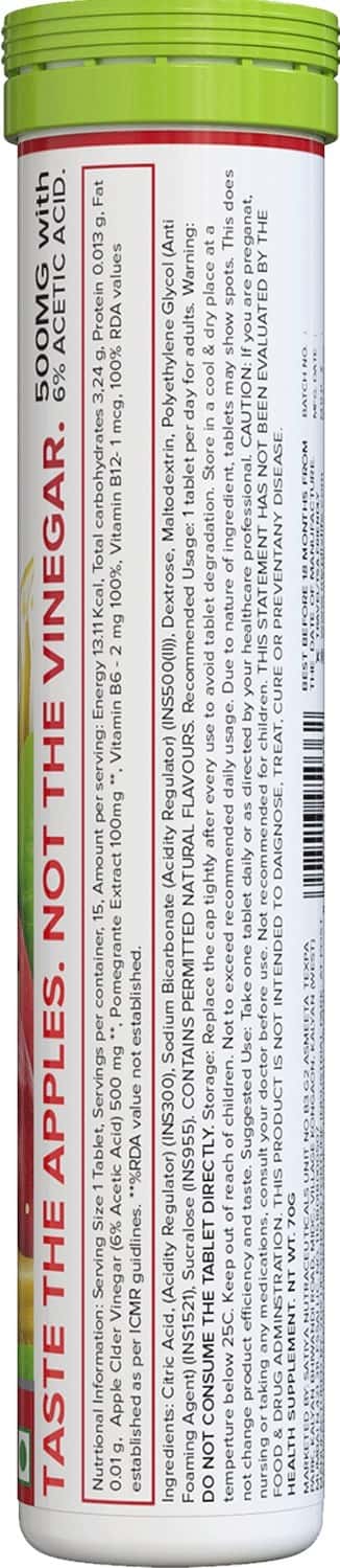Buy PLIX WORLD'S FIRST APPLE CIDER VINEGAR 15 EFFERVESCENT TABLETS ...