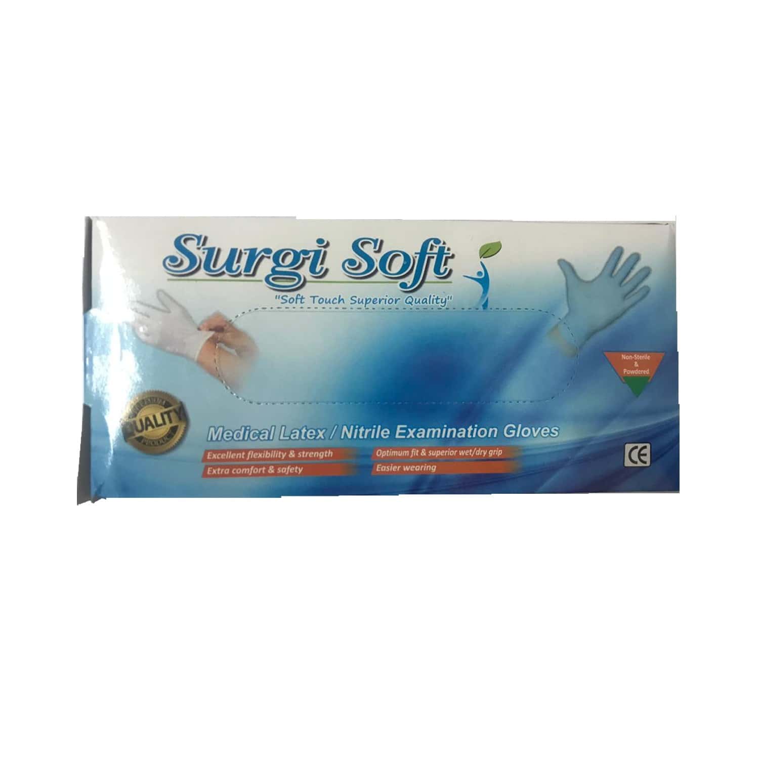 Buy SURGI SOFT NITRILE EXAMINATION HAND GLOVES - BOX OF 50 PAIRS Online ...