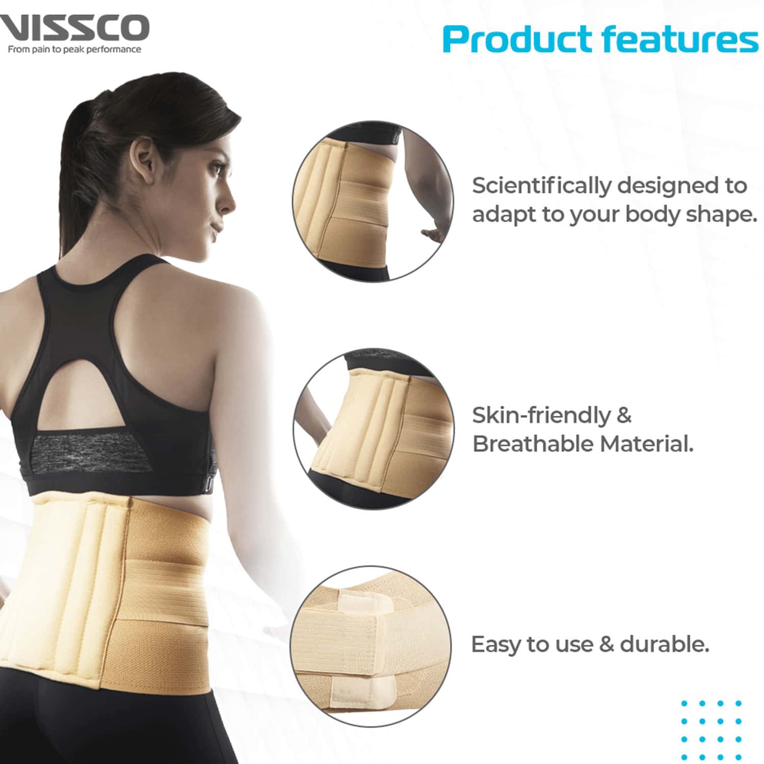 Buy VISSCO SACRO LUMBAR BELT | BACK SUPPORT FOR THE SPINE|PAIN SOLUTION ...