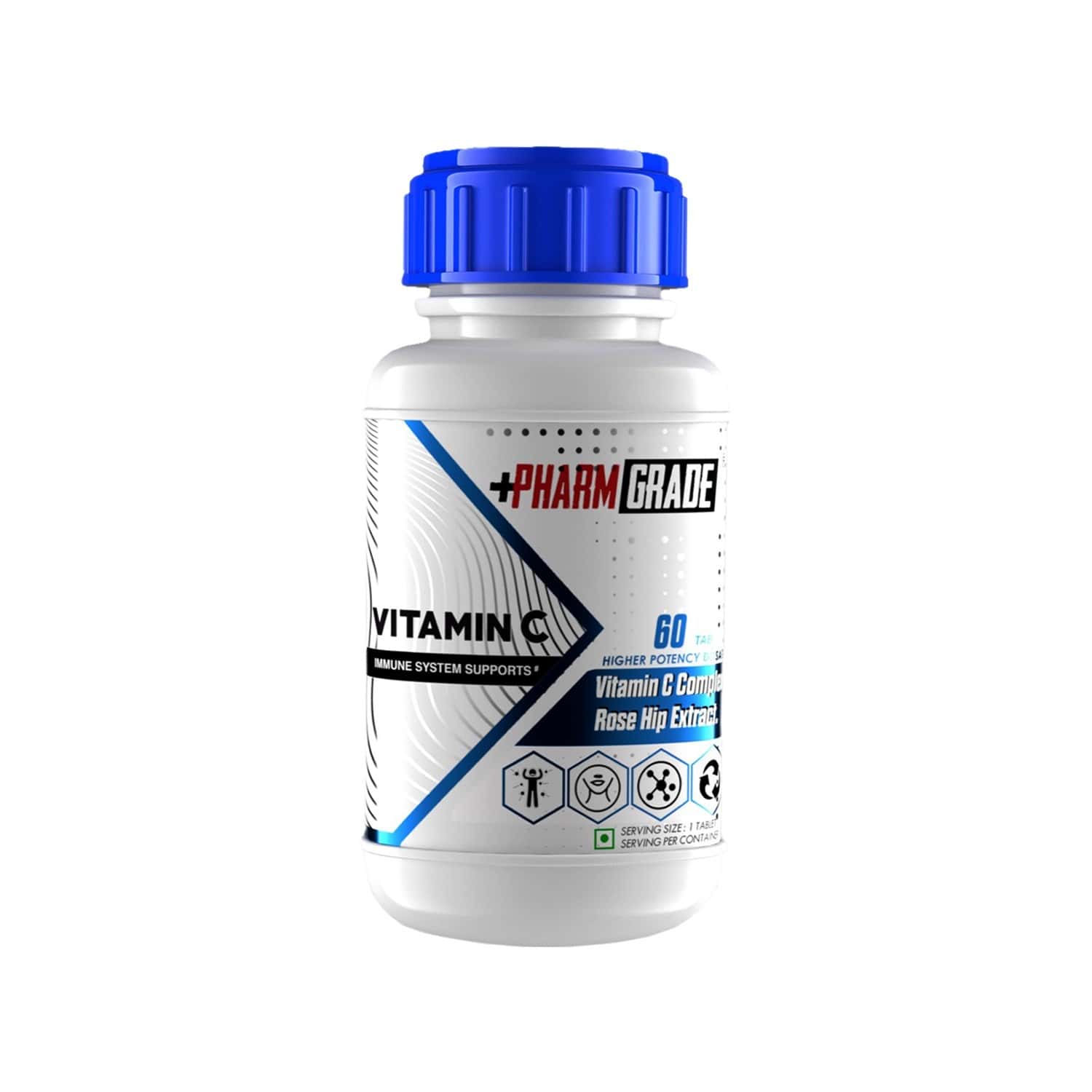 Buy PHARMGRADE VITAMIN C COMPLEX WITH NATURAL AMLA, ROSEHIP & ORANGE ...