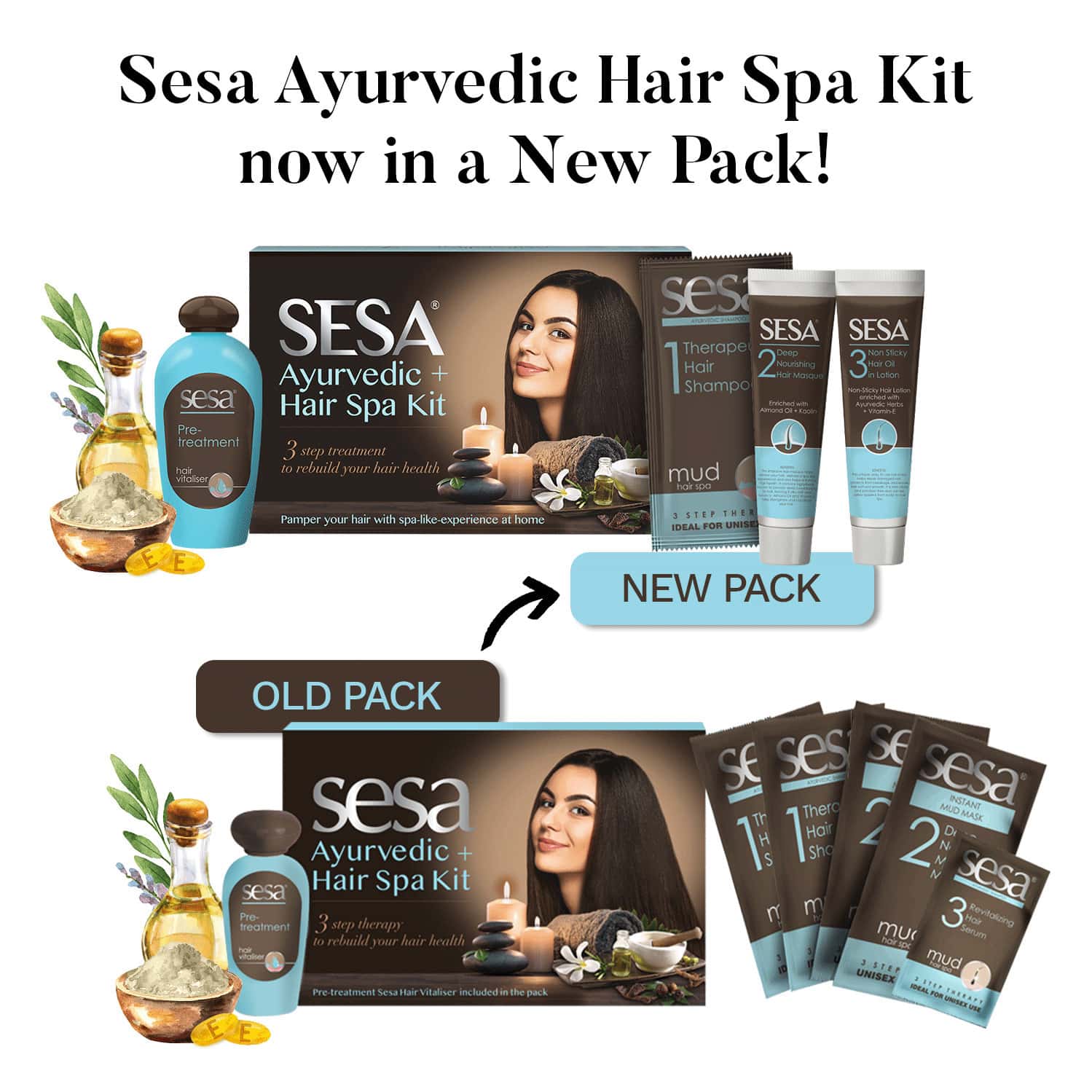 Buy SESA AYURVEDIC+ DIY PREMIUM HAIR SPA KIT FOR COMPLETE DEEP ...