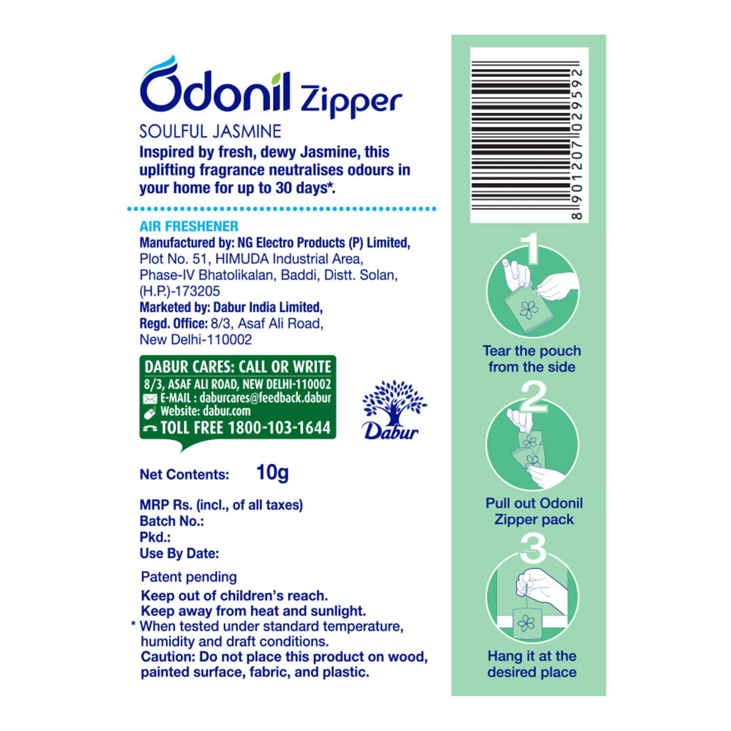 Buy ODONIL ZIPPER JASMINE 10GM Online & Get Upto 60% OFF at PharmEasy
