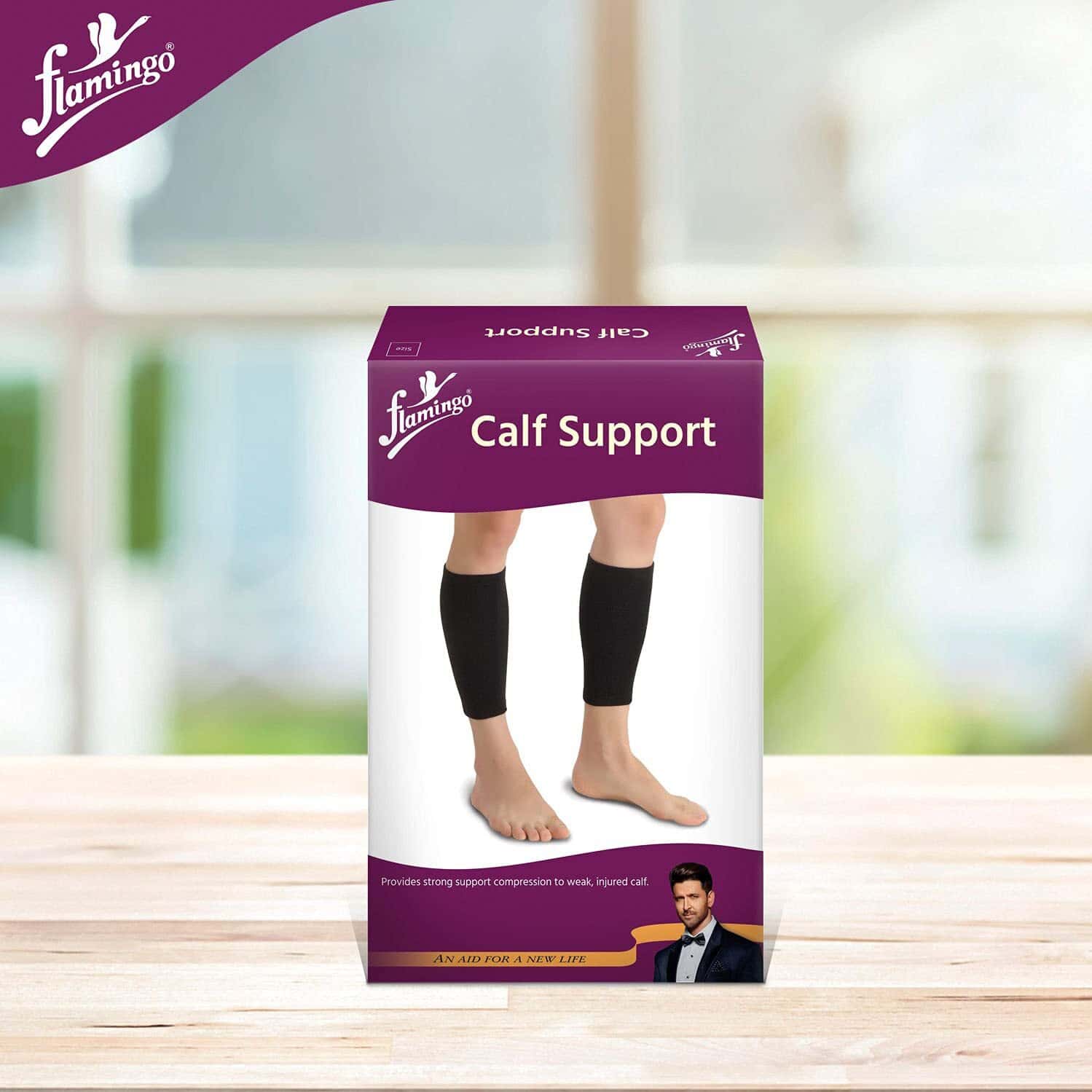 Buy FLAMINGO CALF SUPPORT COMPRESSION SLEEVES FOR UNISEX (M) KNEE ...