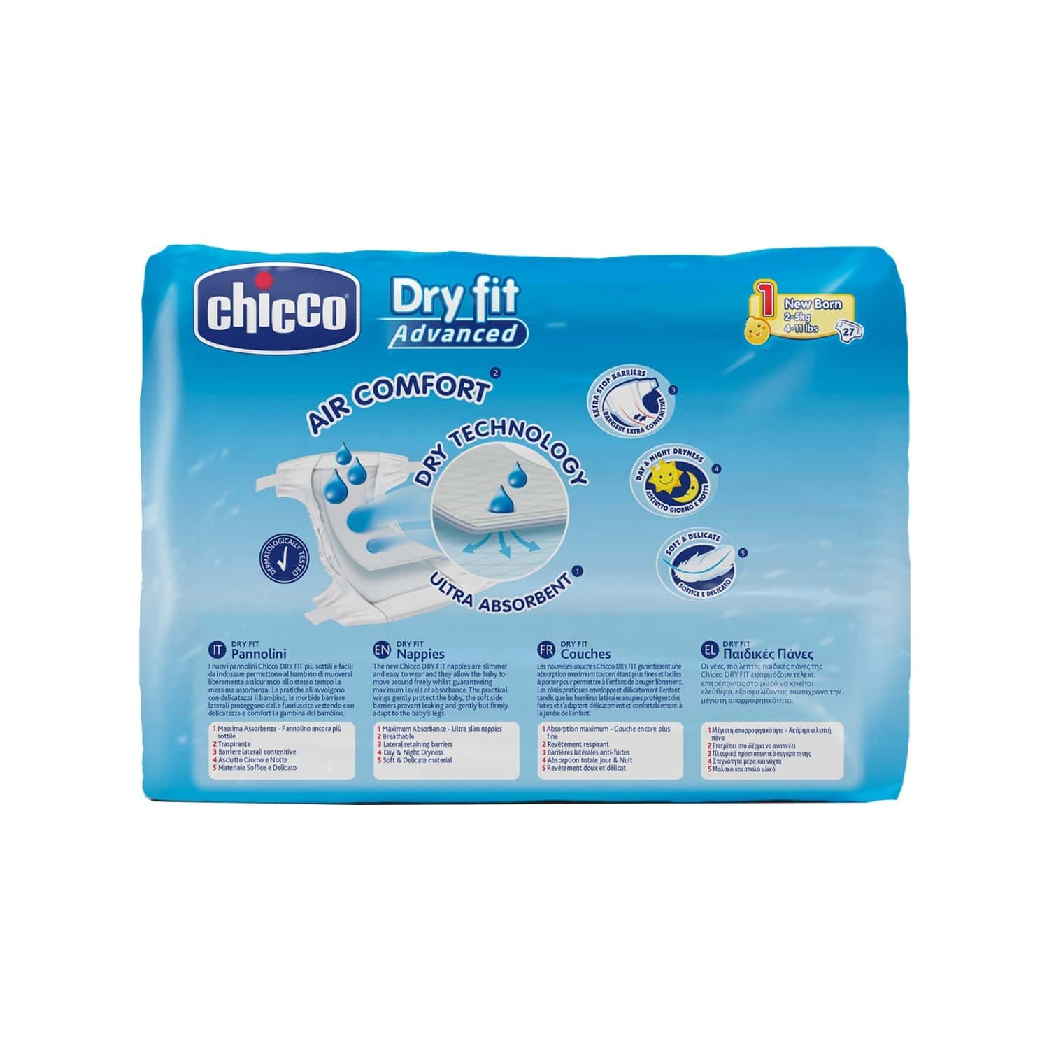 Buy Chicco Baby Dry Fit Advanced Maxi Diaper Packet Of 19 Online & Get ...