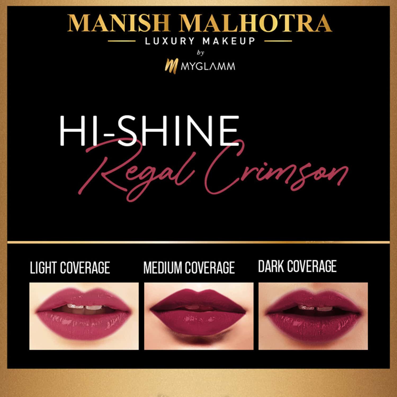 Buy MANISH MALHOTRA BEAUTY BY MYGLAMM HI-SHINE LIPSTICK-REGAL CRIMSON ...