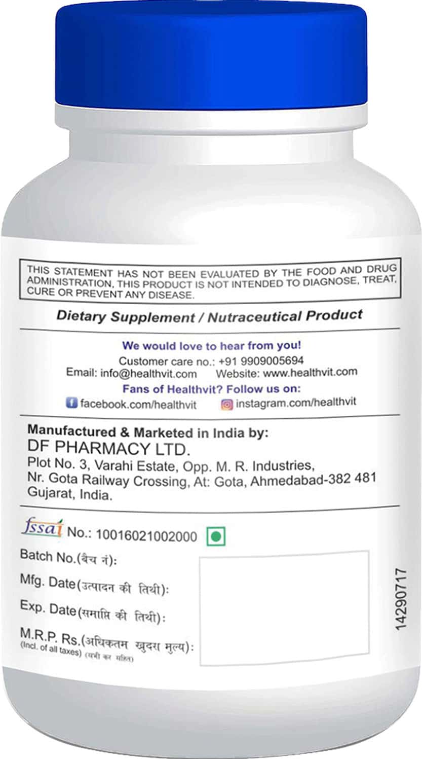 Buy HEALTHVIT WHEAT GRASS 500 MG POWDER - 60 CAPSULES Online & Get Upto ...