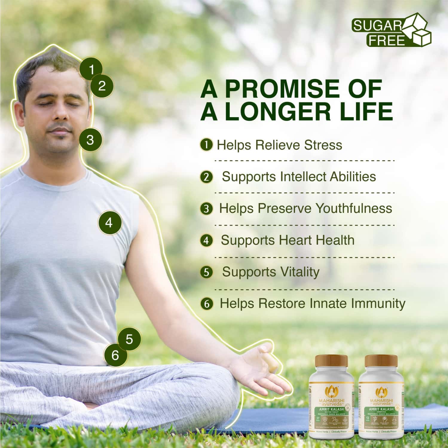 Buy MAHARISHI AYURVEDA AMRIT KALASH (AMBROSIA 60 TABLETS & NECTAR 60 TABLETS SUGAR FREE) Online ...