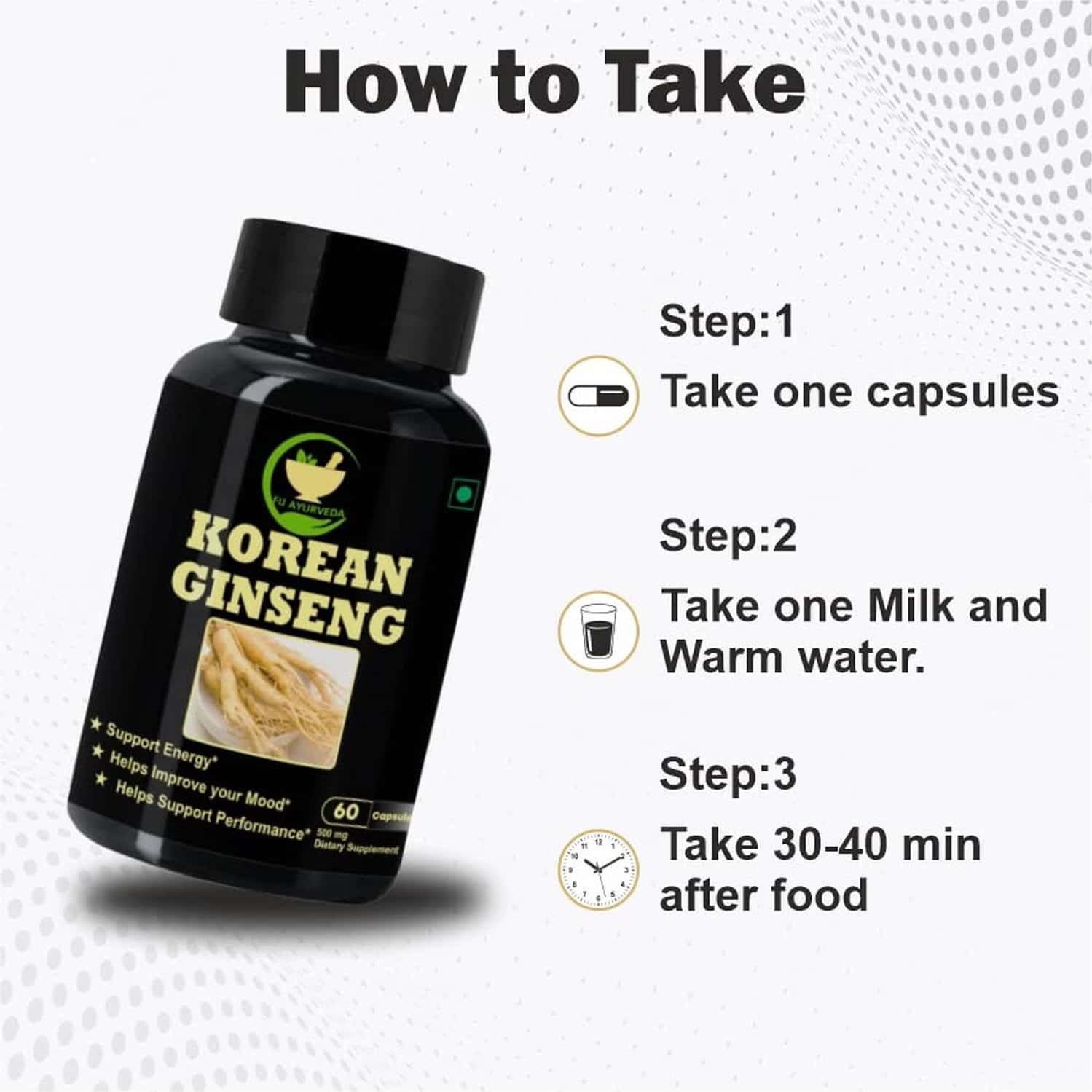 Buy FIJ AYURVEDA KOREAN GINSENG ROOT EXTRACT | STRENGTH, STAMINA ...