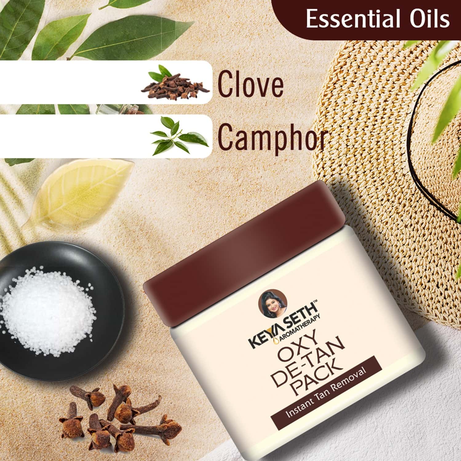 Buy KEYA SETH AROMATHERAPY, OXY DE TAN PACK INSTANT TAN REMOVAL50GM ...