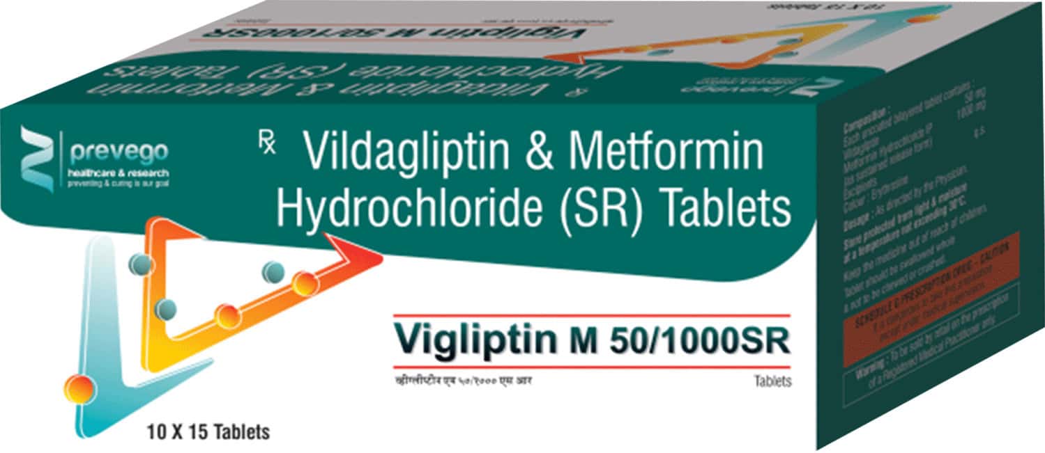 Vigliptin M 50/1000mg Sr Strip Of 15 Tablets: Uses, Side Effects, Price ...
