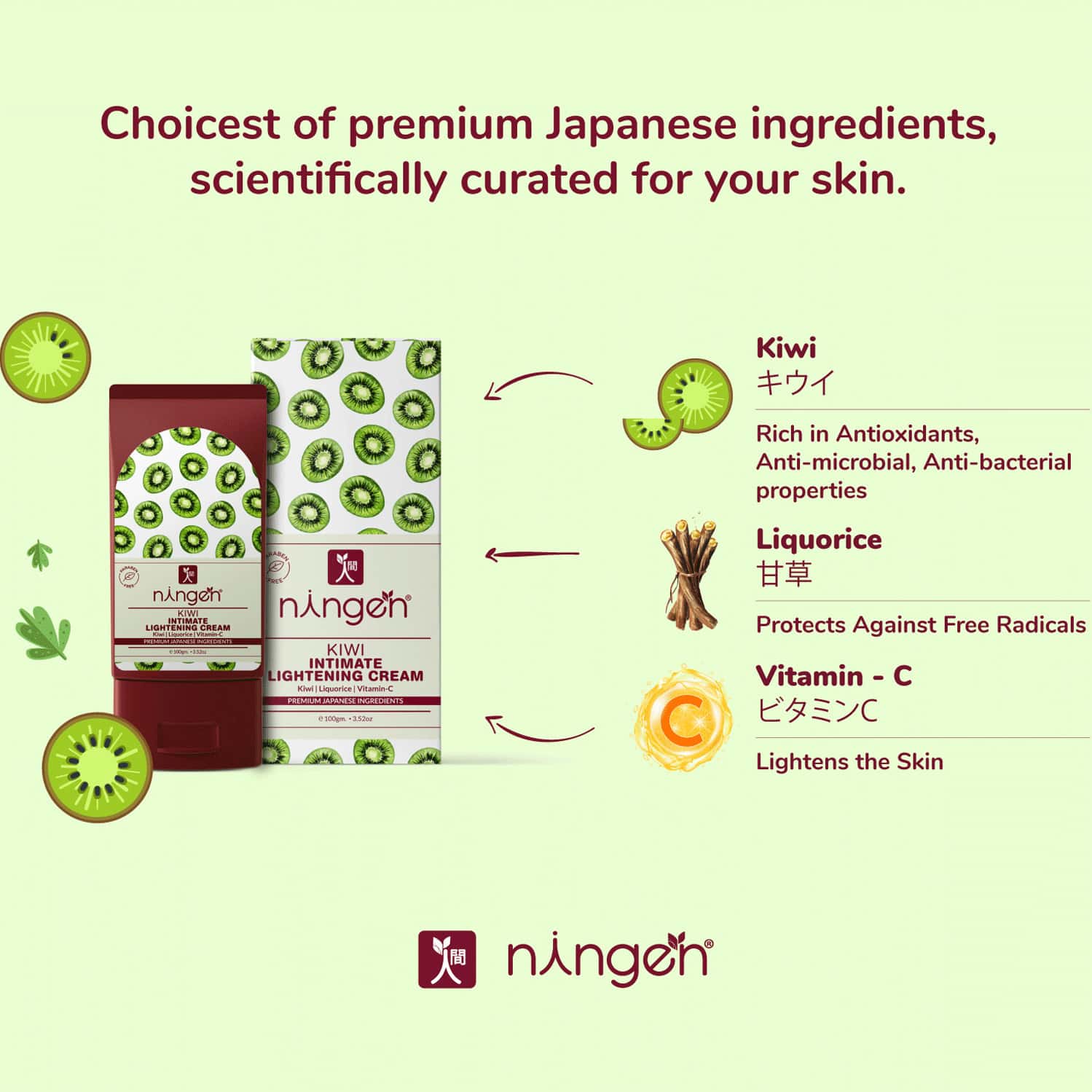 Buy NINGEN KIWI INTIMATE LIGHTENING CREAM I KIWI LIQUORICE AND VITAMIN ...