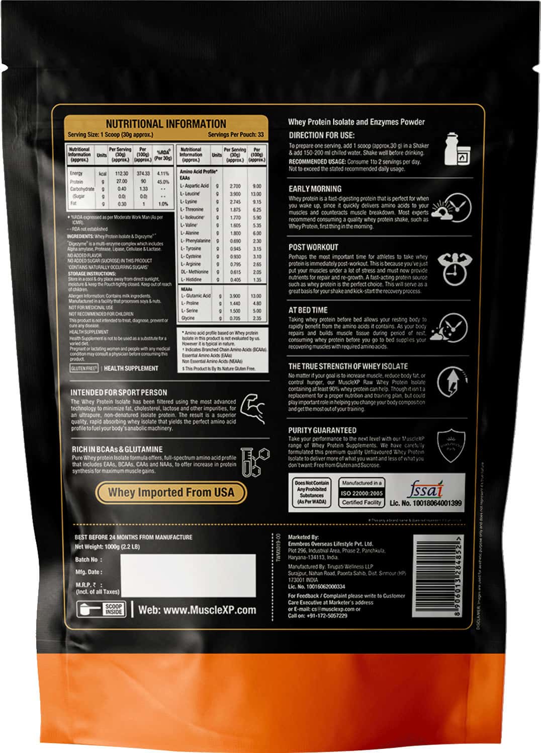 Buy MUSCLEXP ORIGINAL WHEY ISOLATE PROTEIN 90% WITH DIGESTIVE ENZYME ...