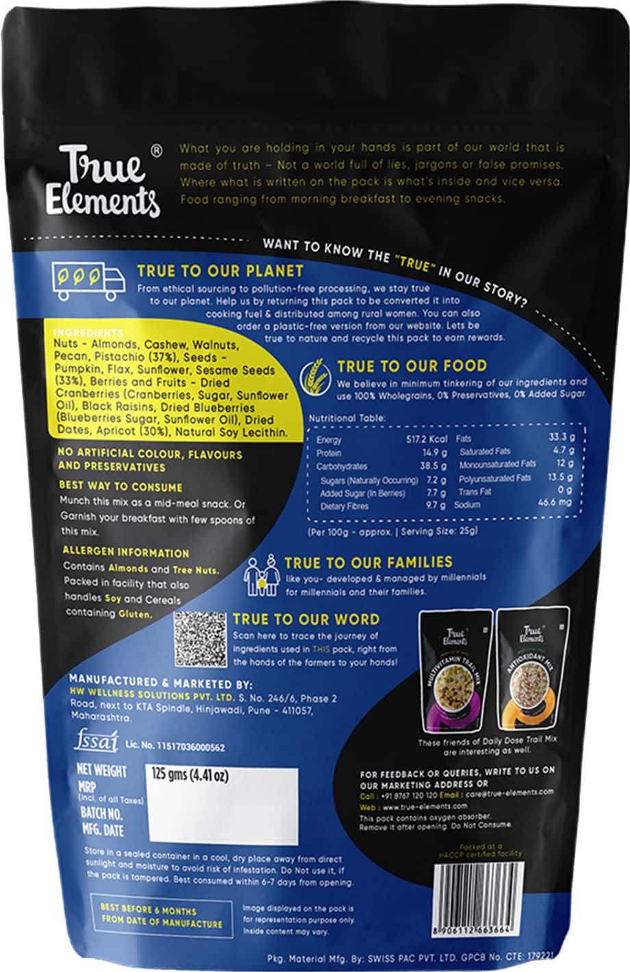 Buy TRUE ELEMENTS DAILY DOSE TRAIL MIX 125GM Online & Get Upto 60% OFF ...