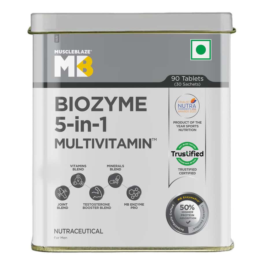 Buy MUSCLEBLAZE MULTIVITAMIN WITH IMMUNITY BOOSTERS AND DIGESTIVE ...