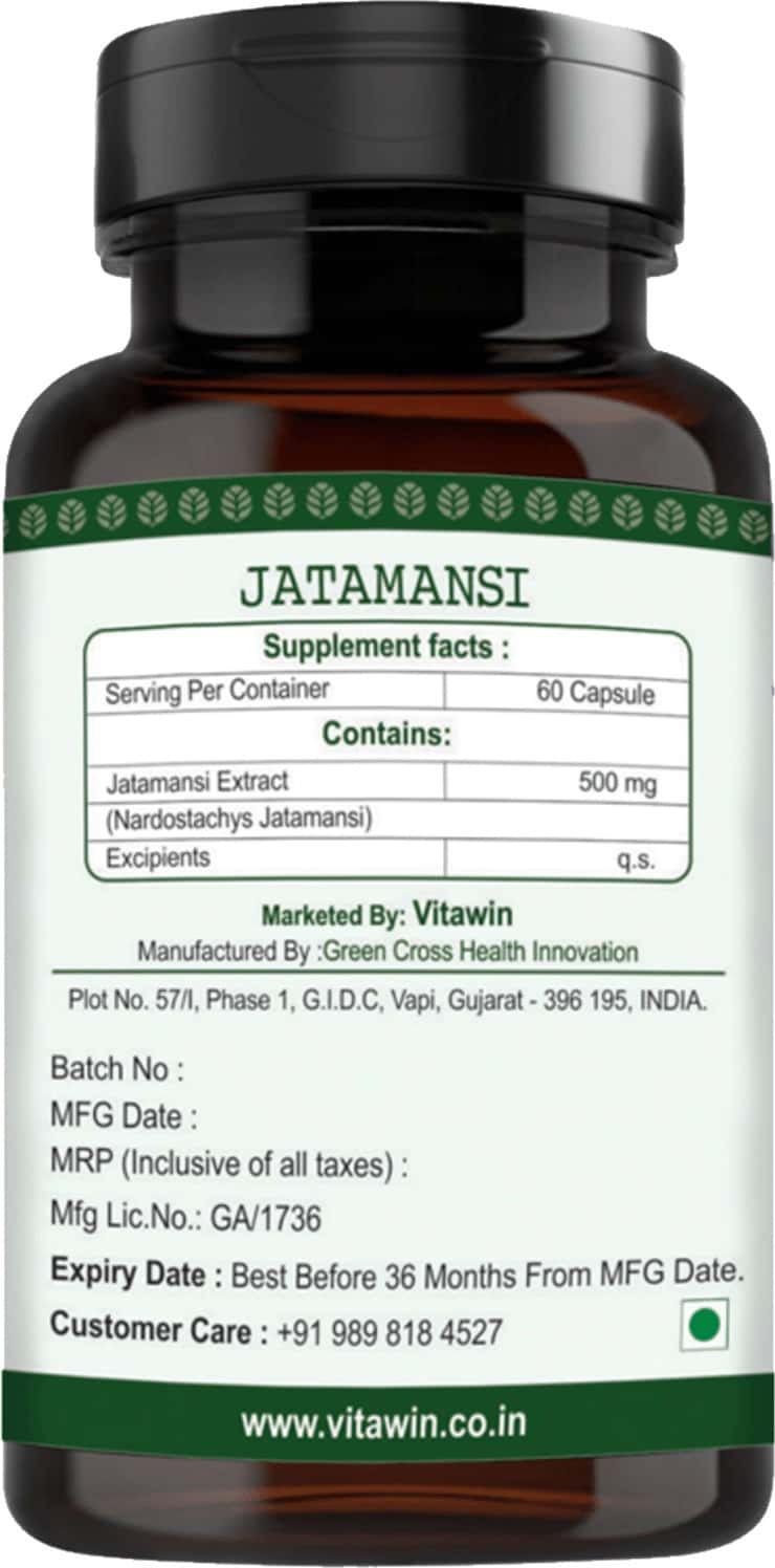 Buy VITAWIN JATAMANSI BRAIN TONIC & STRESS RELIEF, HERBAL NUTRITION ...