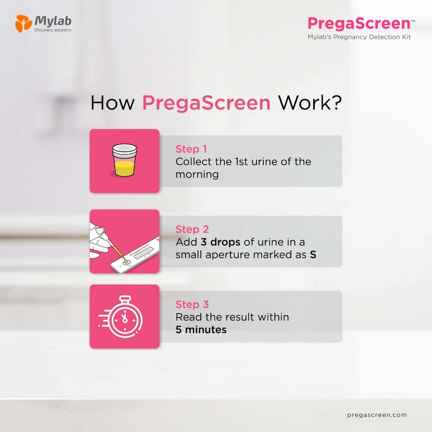 Buy PREGASCREEN - PREGNANCY DETECTION KIT (PACK OF 3) Online & Get Upto ...
