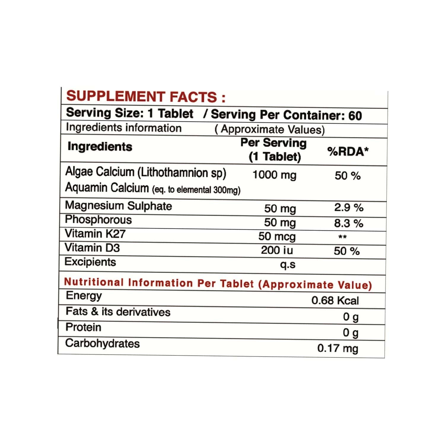 Buy Pharmgrade Calcium Bone Aid For Strong Bones And Teeth With 72 ...