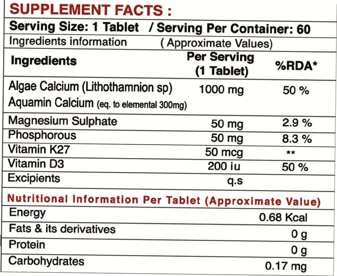 Buy PHARMGRADE CALCIUM BONE AID FOR STRONG BONES AND TEETH WITH 72 ...