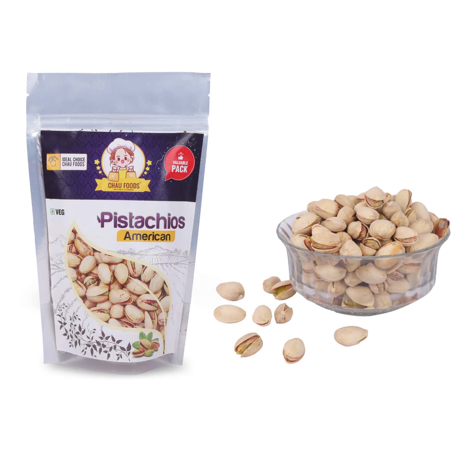 Buy CHAU FOODS PISTACHIOS AMERICAN/ PISTA AMERICAN (500GM) Online & Get ...