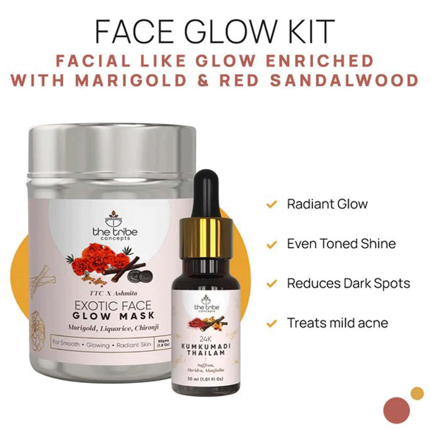 Buy THE TRIBE CONCEPTS FACE GLOW KIT/WITHOUT STEEL TIN 80 GM Online ...