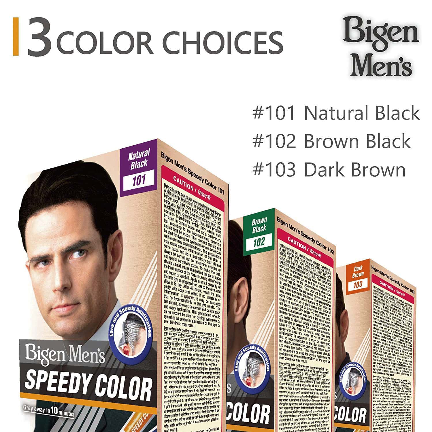 Buy BIGEN MEN'S SPEEDY COLOR DARK BROWN 103 80G (PACK OF 12) Online ...