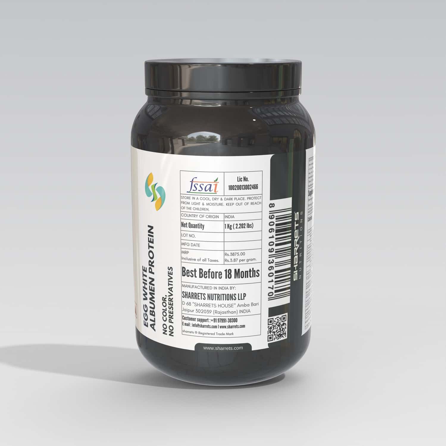 Buy SHARRETS EGG WHITE ALBUMEN PROTEIN POWDER - VANILLA, LACTOSE FREE ...