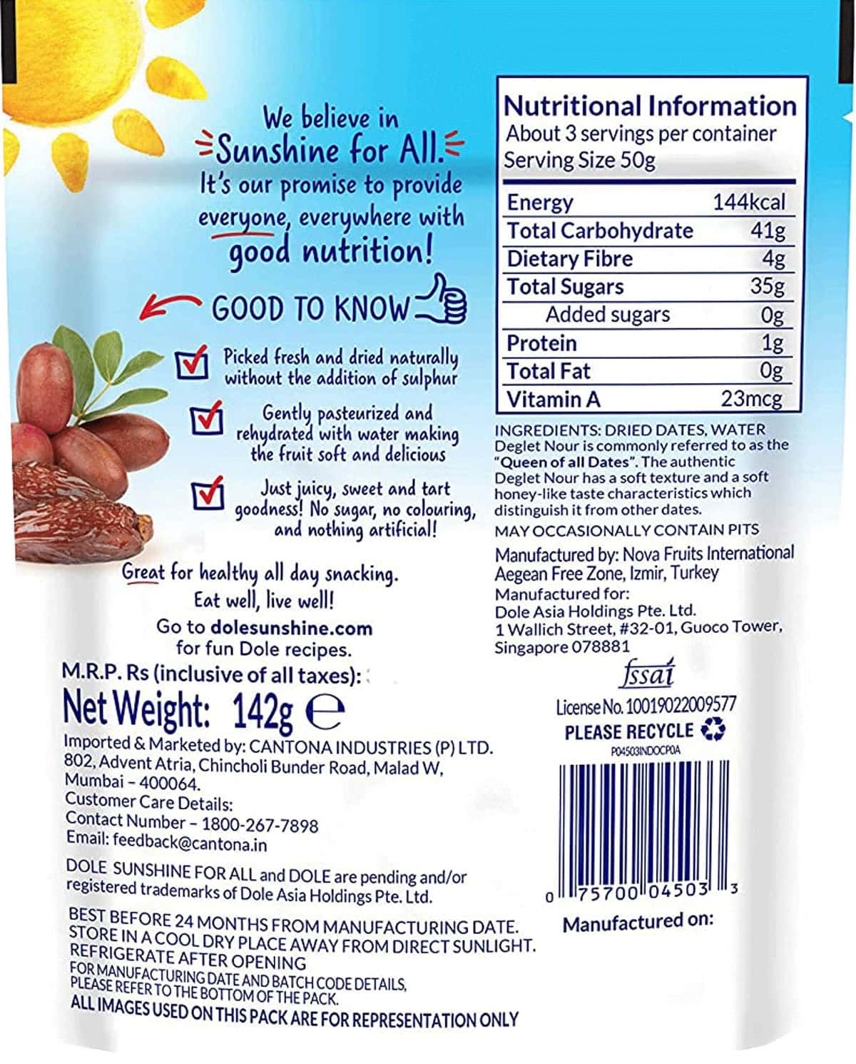 Buy DOLE SELECT PREMIUM ORGANIC HANDPICKED SEEDLESS DATES | SOFT DRIED ...