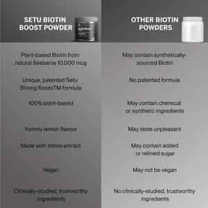 Buy SETU PLANT-BASED BIOTIN BOOST POWDER | LEMON FLAVOUR 450 GRAM ...
