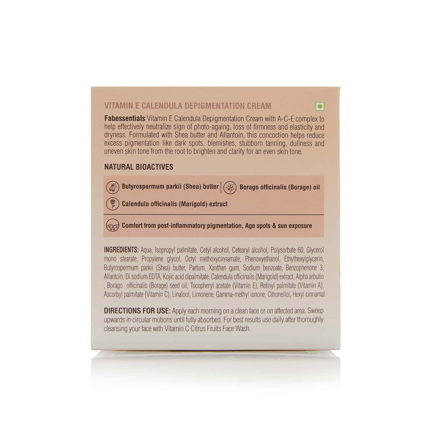 Buy FABESSENTIALS VITAMIN E CALENDULA DEPIGMENTATION CREAM 100 GM ...