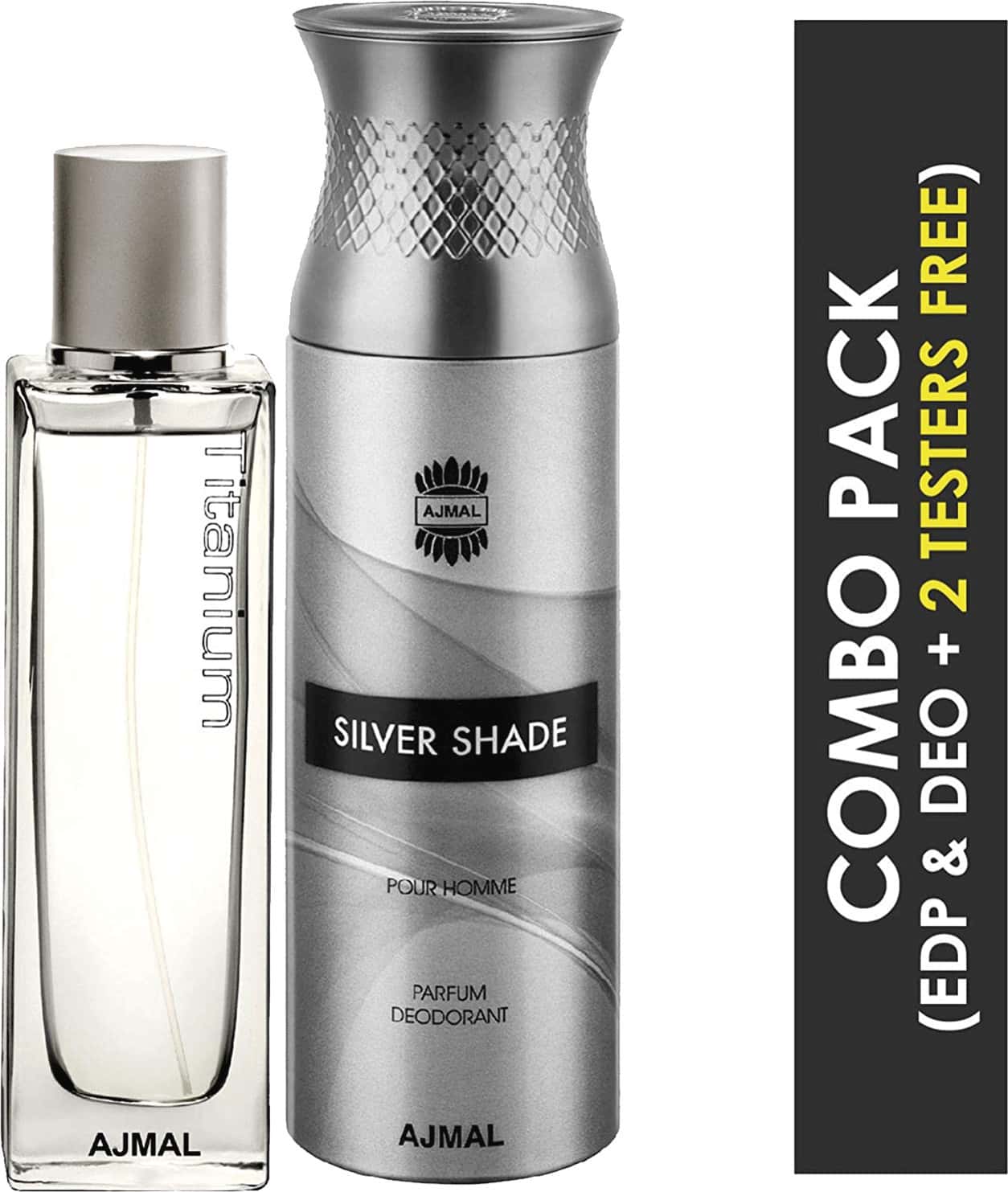 Buy AJMAL TITANIUM EAU DE PARFUM 100ML PERFUME FOR MEN AND SILVER SHADE ...
