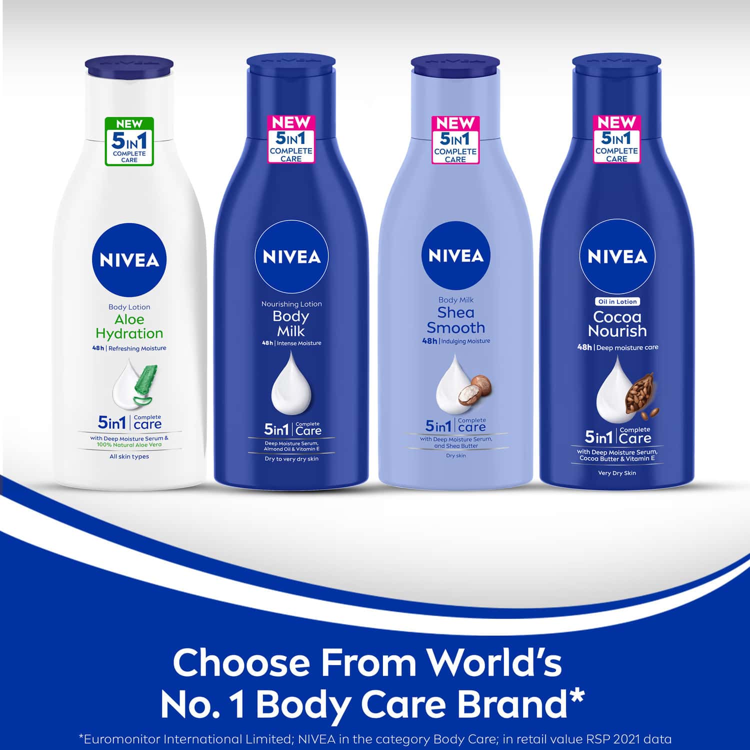 Buy NEW NIVEA BODY MIK SHEA SMOOTH 5 IN 1 COMPLETE CARE BODY LOTION DRY SKIN 400ML Online & Get ...