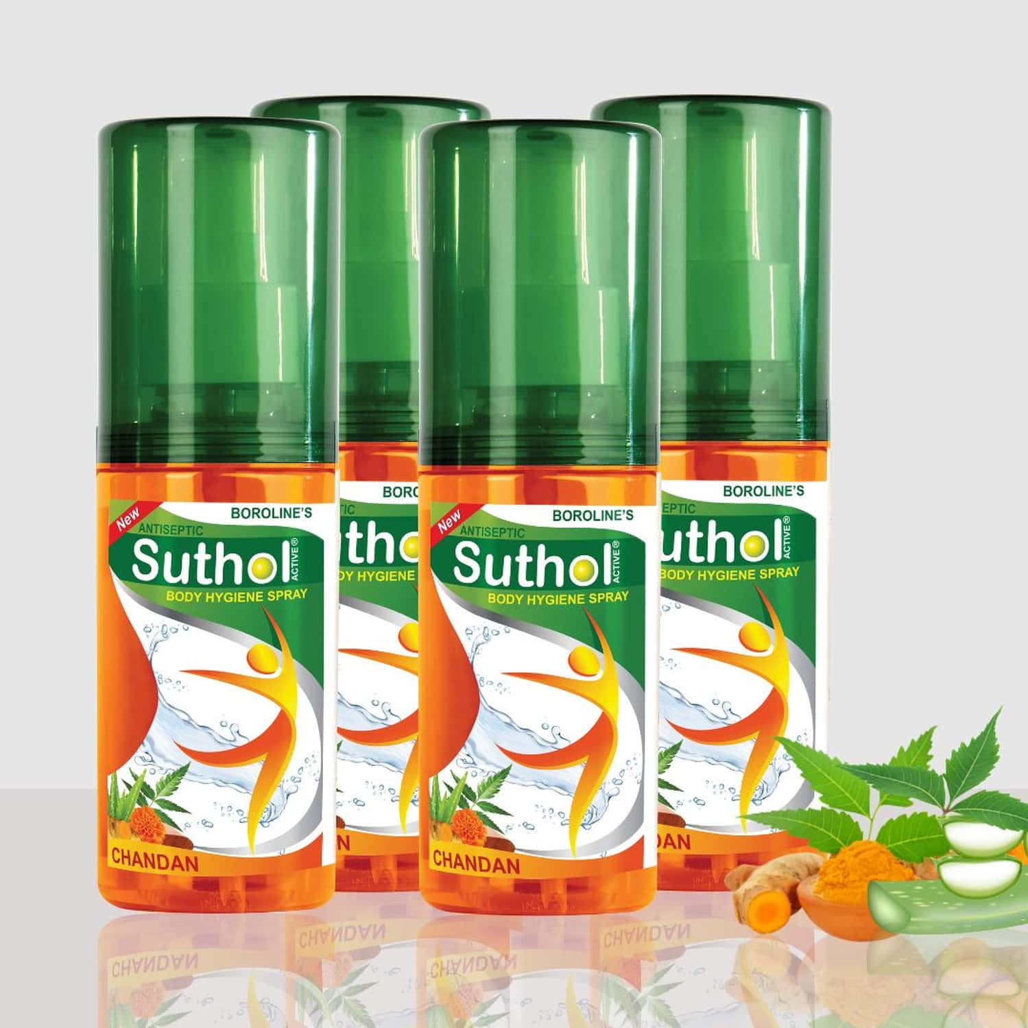 Buy BOROLINE'S SUTHOL ACTIVE ALOE VERA ANTISEPTIC SPRAY 100ML X 4 ...