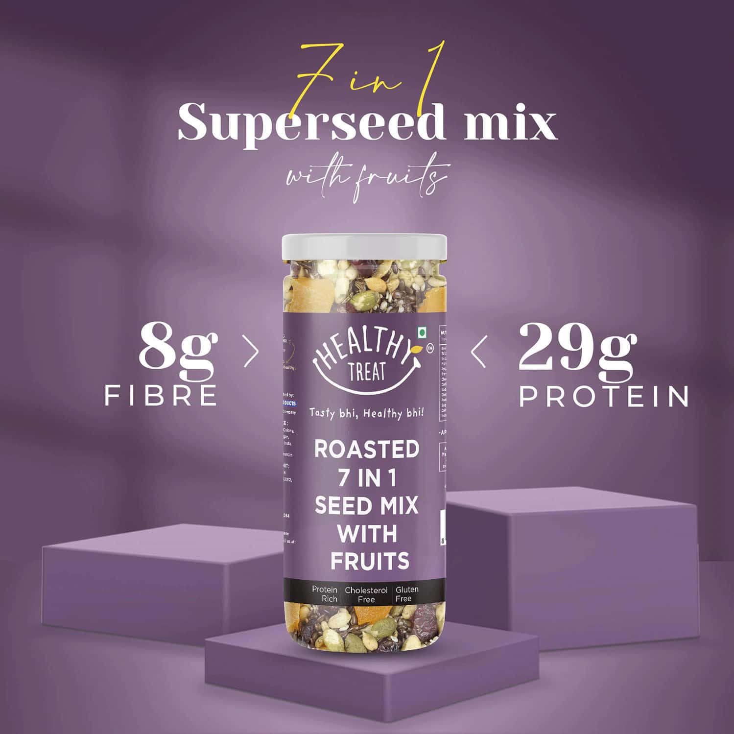 Buy HEALTHY TREAT ROASTED 7 IN 1 SEED MIX WITH FRUITS (150 GM ...