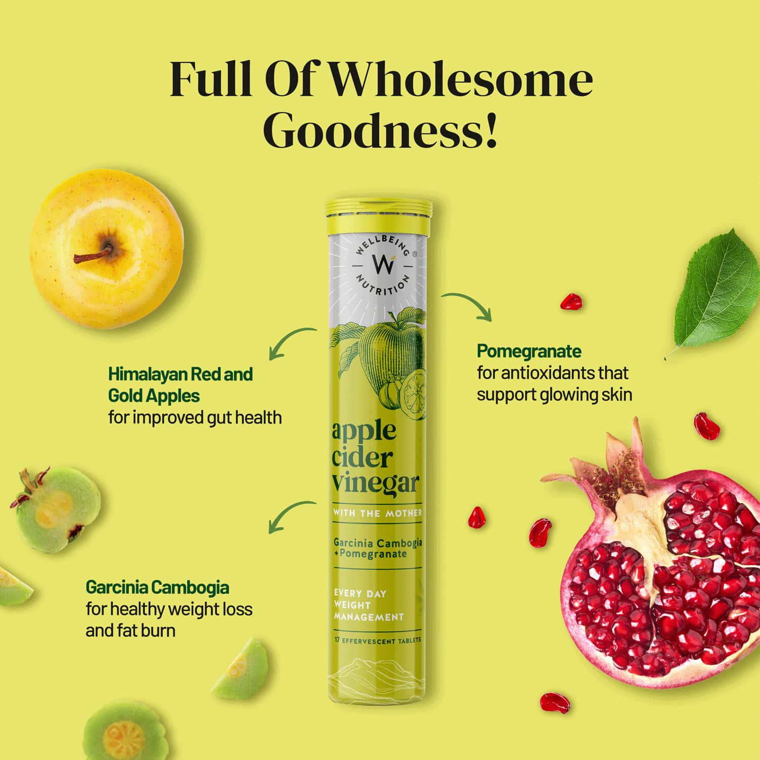 Buy WELLBEING NUTRITION ACV EFFERVESCENT FOR WEIGHT LOSS & FAT BURN 17 ...