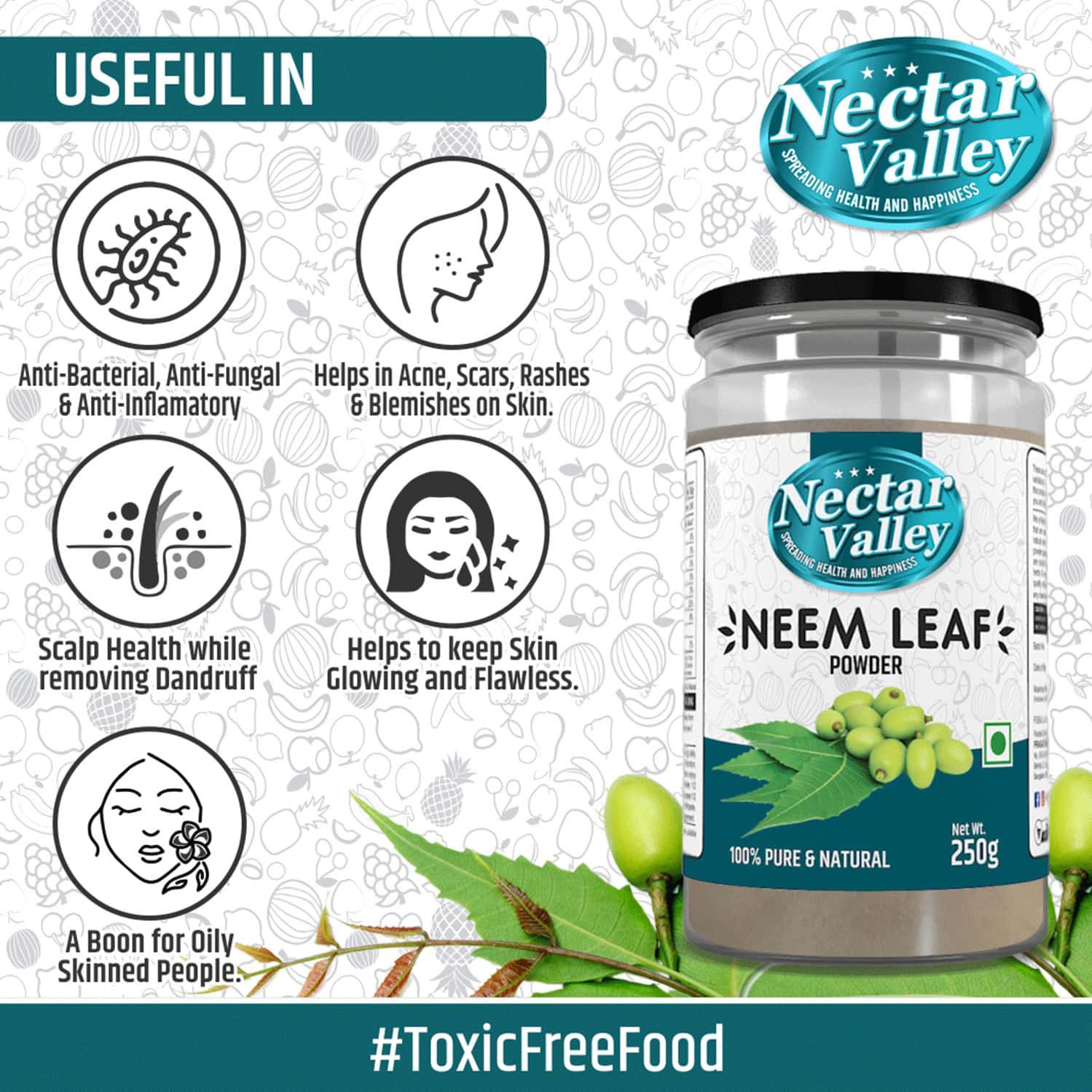 Buy NECTAR VALLEY NEEM POWDER (AZADIRACHTA INDICA) ORGANICALLY ...