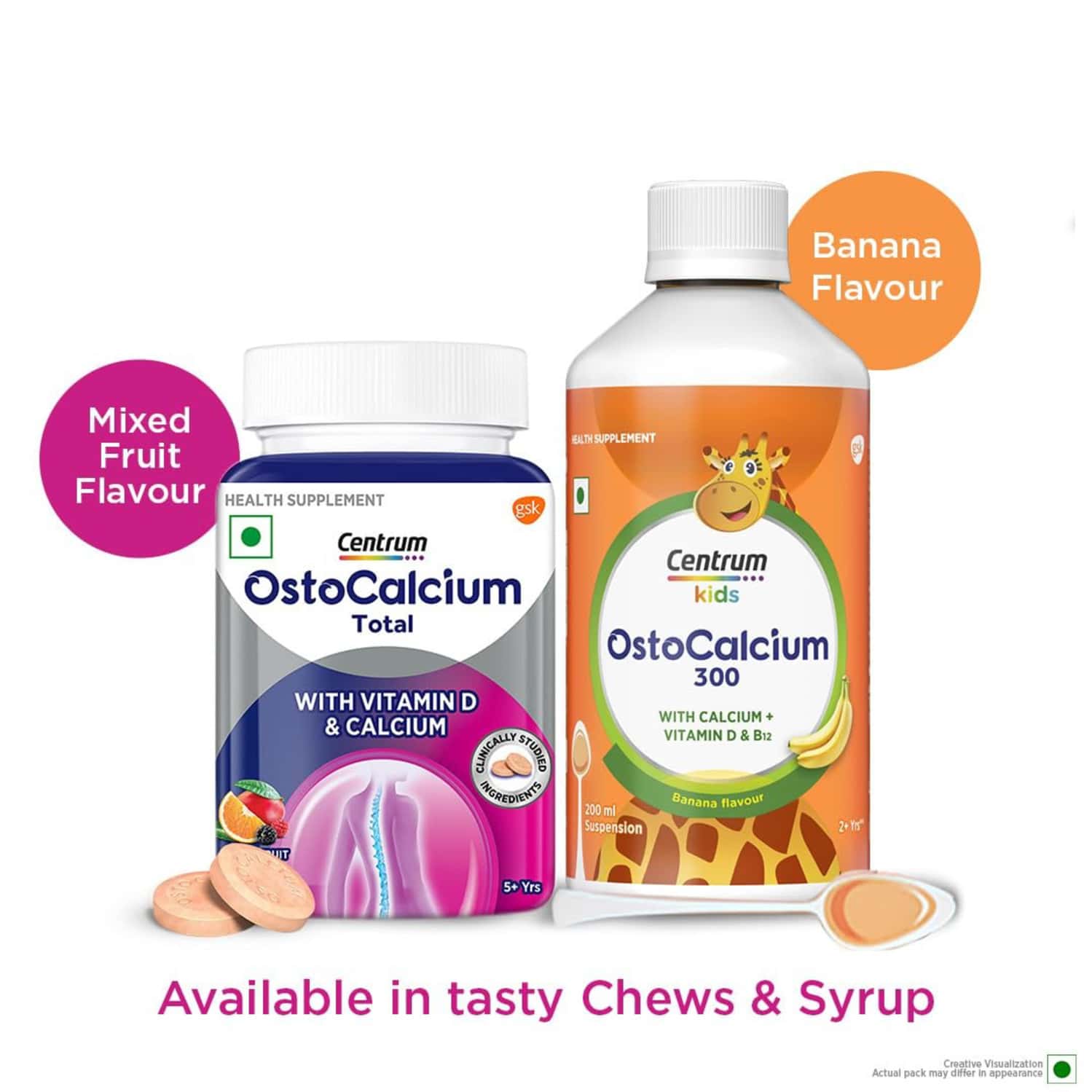 Buy CENTRUM OSTOCALCIUM TOTAL MIXED FRUIT FLAVOUR, BOTTLE OF 30 ...