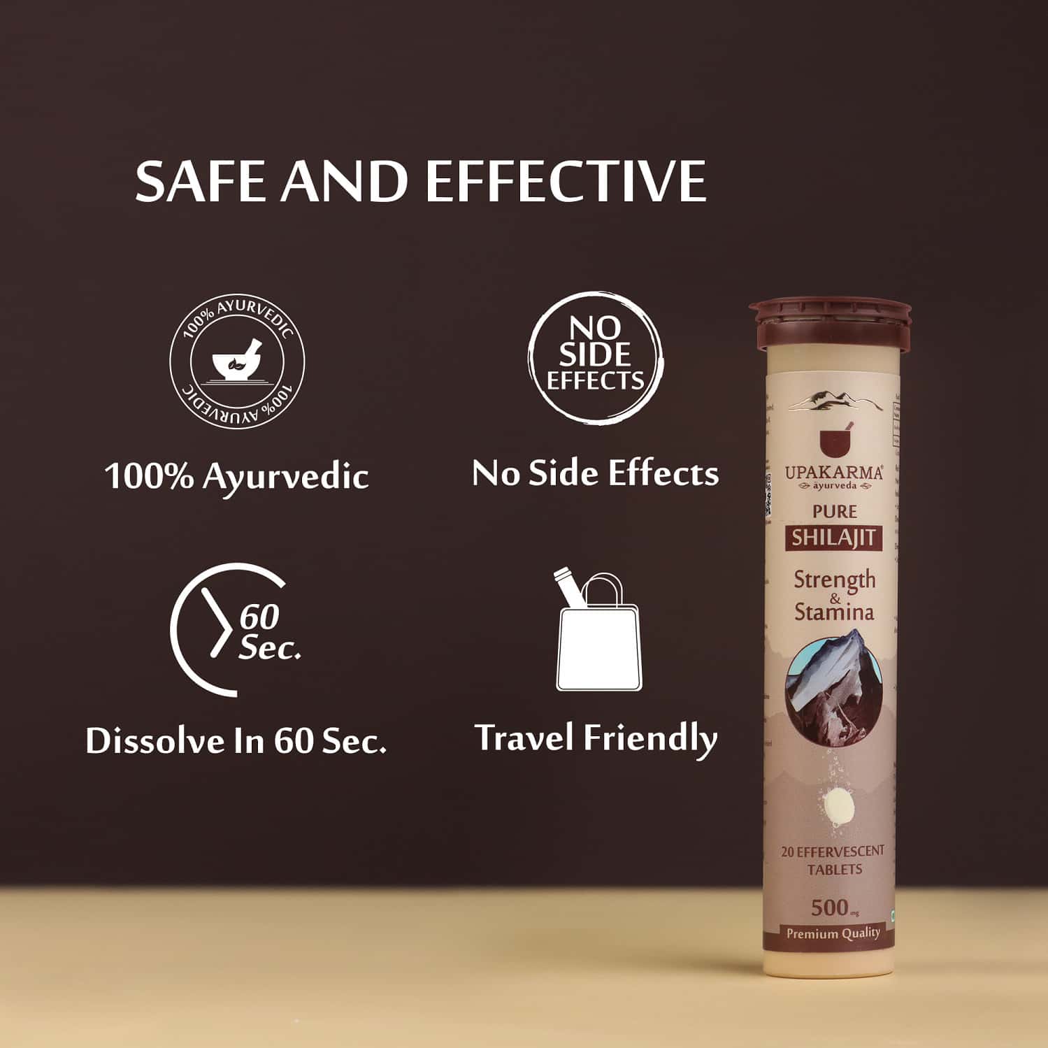 Buy UPAKARMA AYURVEDA PURE SHILAJIT 500MG 20 PREMIUM QUALITY ...