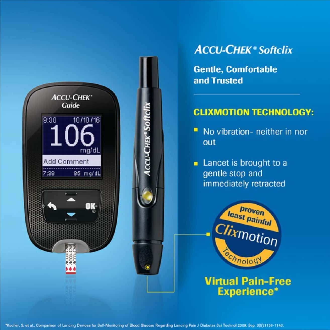 Buy ACCU CHEK GUIDE METER WITH 10 TEST STRIPS Online & Get Upto 60% OFF ...