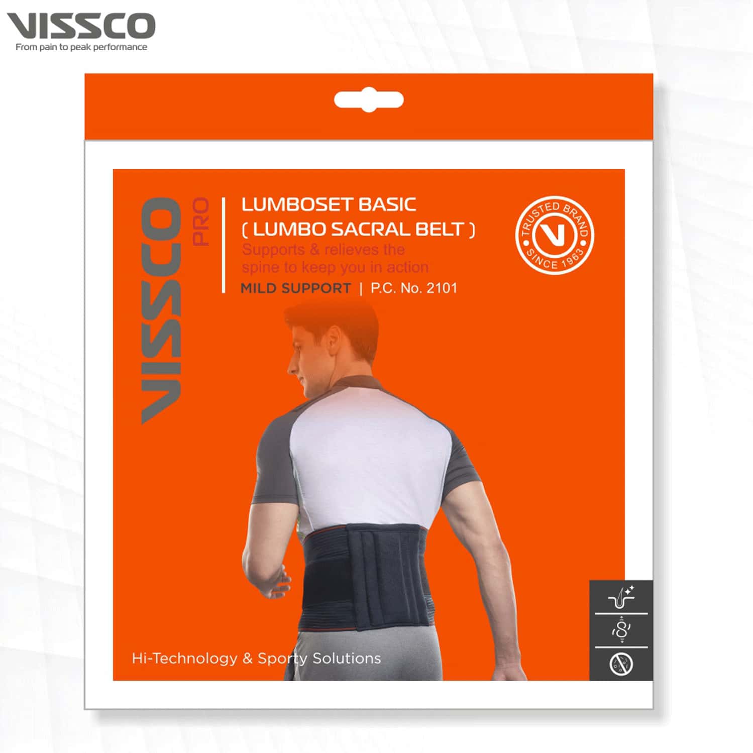 Buy VISSCO LUMBOSET BELT (BASIC) SUPPORT TO THE BACK | RELIEF FROM BACK ...