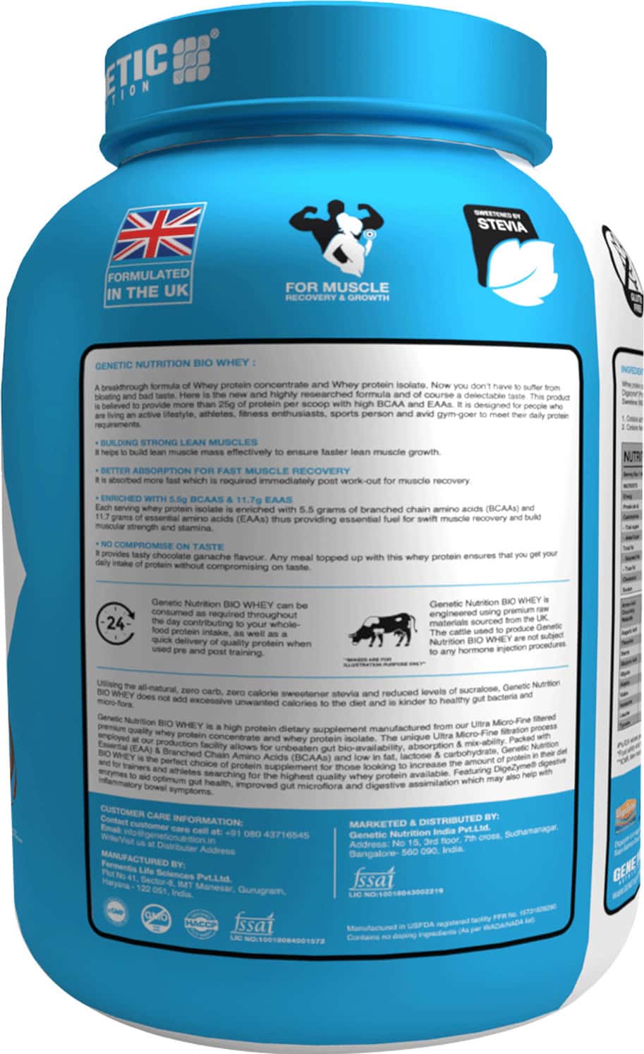 Buy GENETIC NUTRITION BIO WHEY SWISS GRASS-FED FOR MUSCLE RECOVERY ...