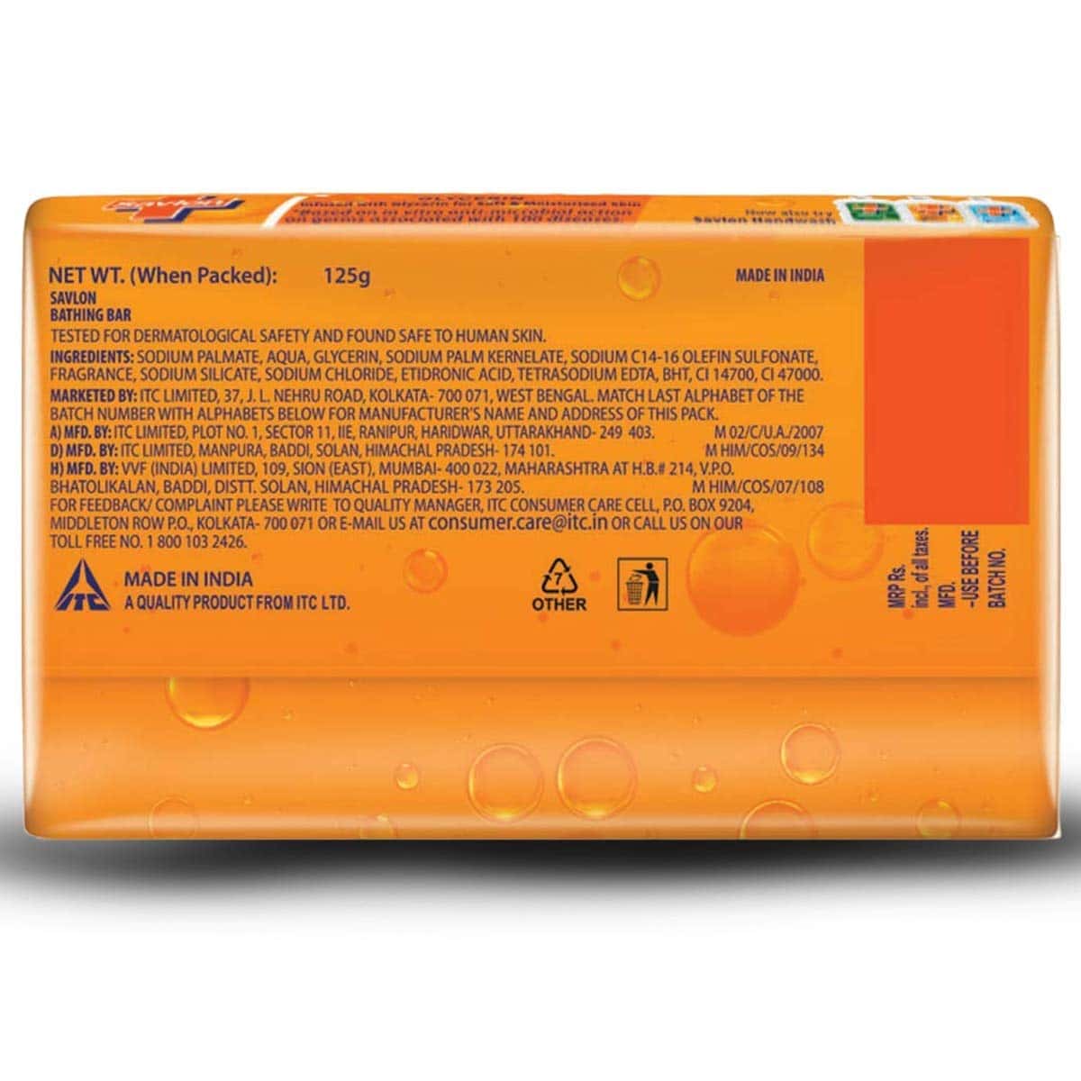 Buy Savlon Glycerine Soap Packet Of 500 G (Buy 3 Get 1 Free) Online at ...