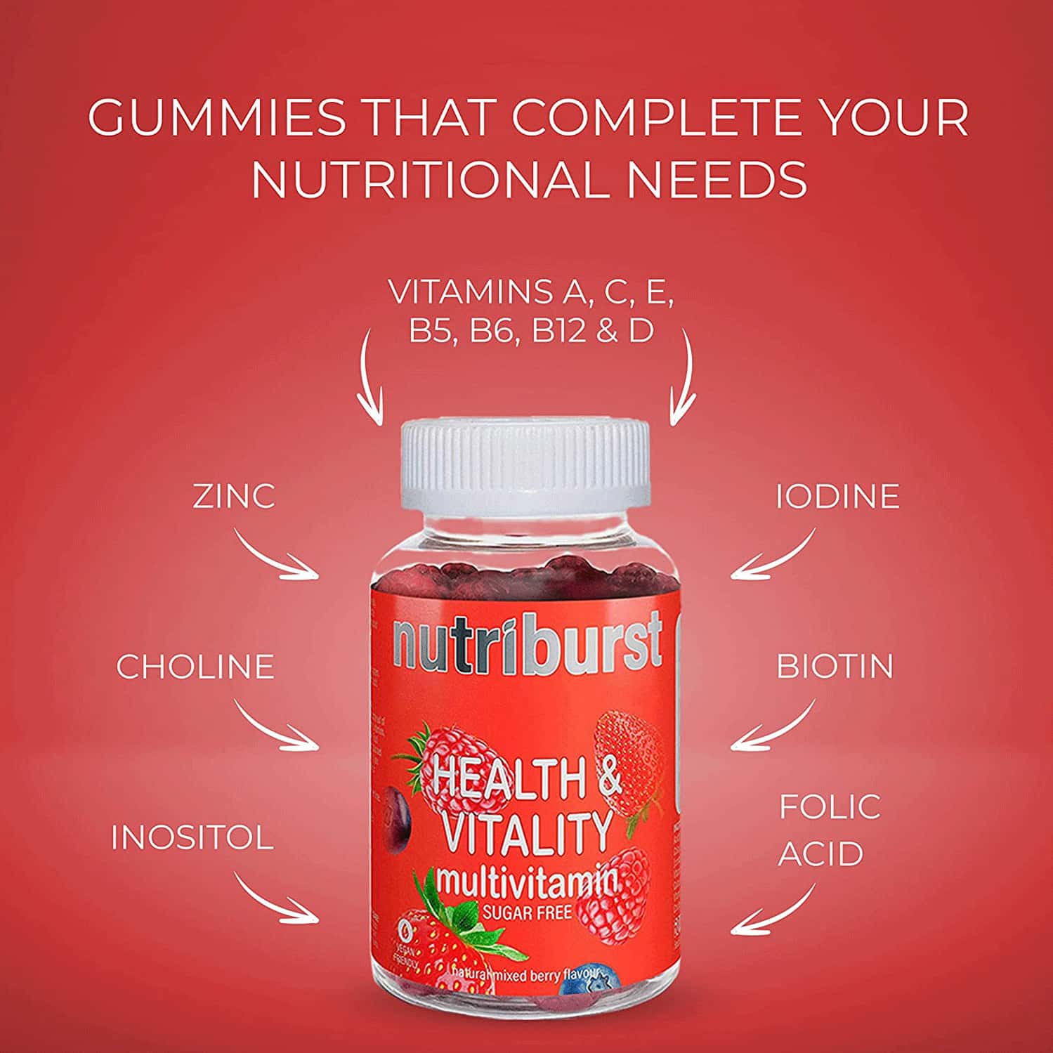 Buy NUTRIBURST HEALTH & VITALITY MULTIVITAMINS & BIOTIN|NATURAL MIXED ...