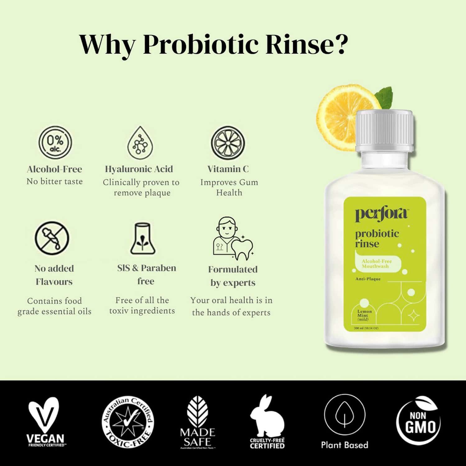 Buy PERFORA MOUTHWASH PROBIOTIC RINSE LEMON MINT Online & Get Upto 60% ...