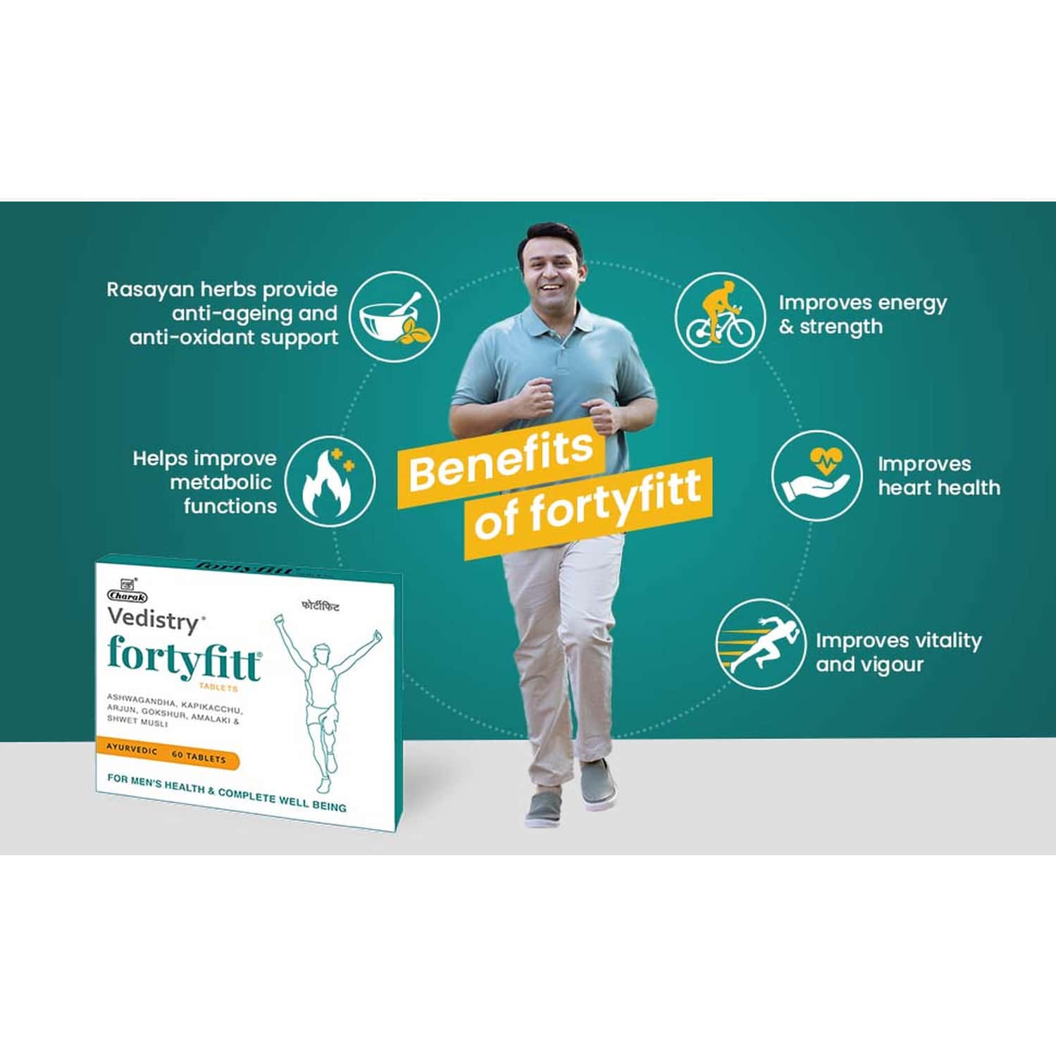Buy FORTYFITT MAN TAB 60 Online & Get Upto 60% OFF at PharmEasy